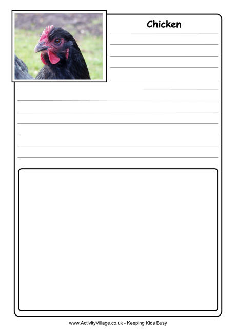 Chicken Worksheets | Activity Village