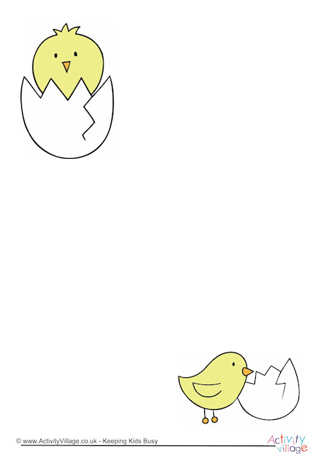 Bird Writing Paper for Kids