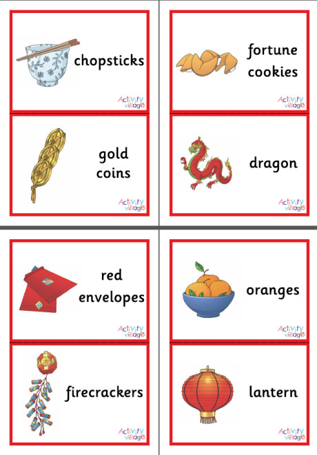 Chinese New Year Flashcards - Large | Activity Village