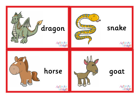 Chinese Zodiac Flash Cards Small | Activity Village