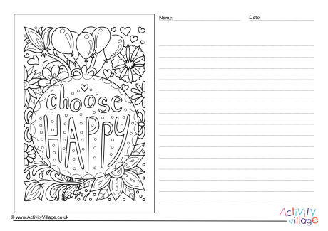 Choose Happy Story Paper | Activity Village