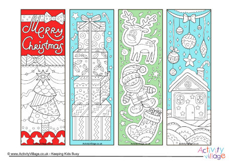 Christmas Colouring Bookmarks | Activity Village