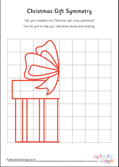 Christmas Symmetry Worksheets | Activity Village