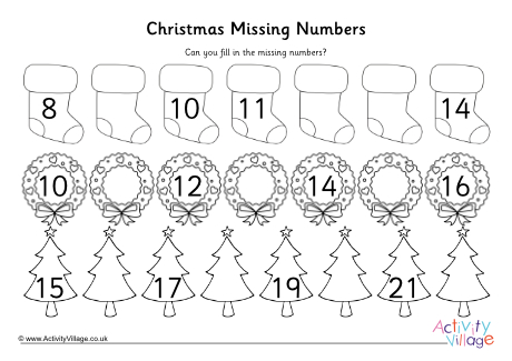 Christmas Missing Number | Activity Village