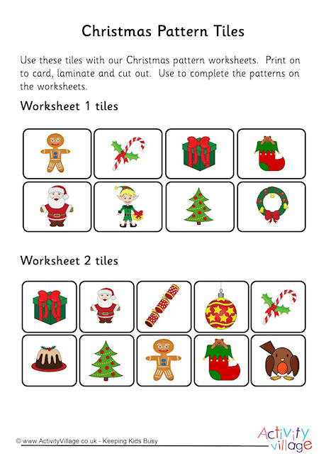 Christmas Pattern Tiles | Activity Village