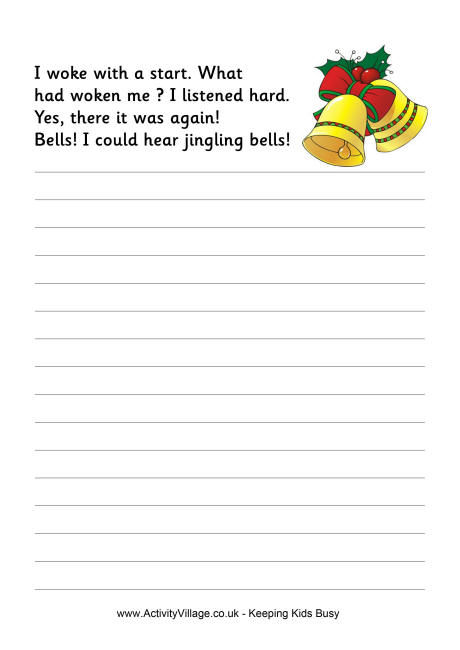 Christmas Story Starter - Jingle Bells | Activity Village