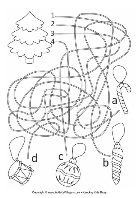 Christmas Tree Match Up | Activity Village