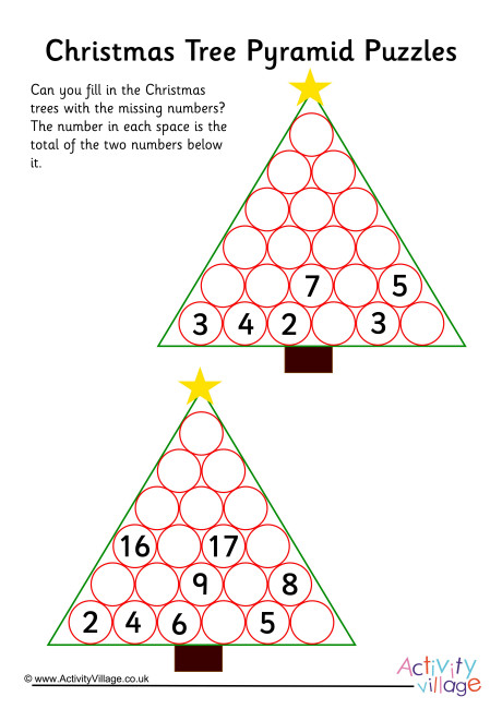 Christmas Tree Puzzles | Activity Village
