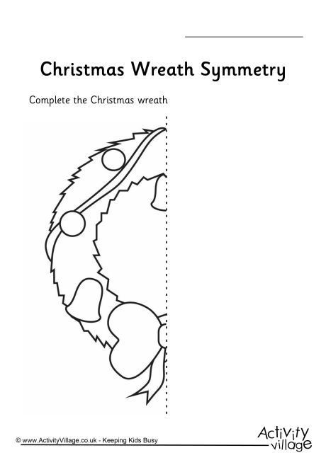 Christmas Symmetry Worksheets | Activity Village
