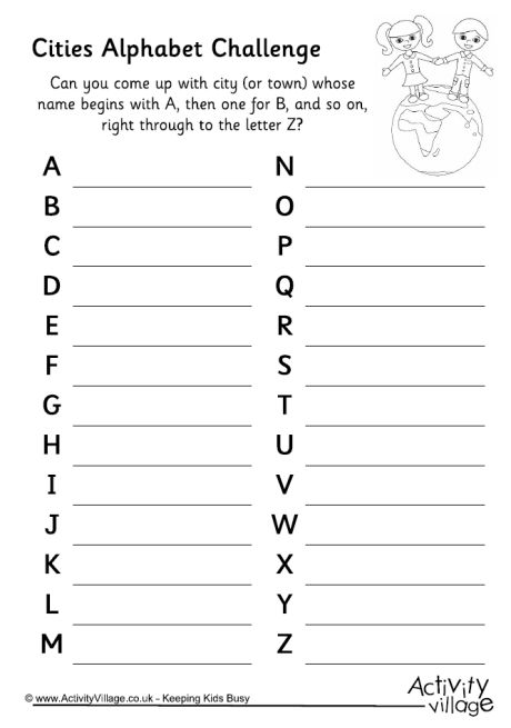 Alphabet Challenge Puzzles | Activity Village