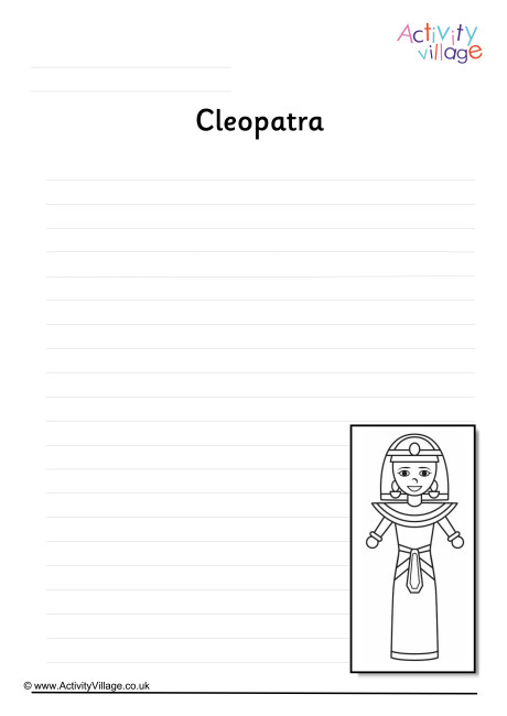Cleopatra Writing Page | Activity Village