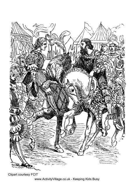 More Tudor Colouring Pages | Activity Village