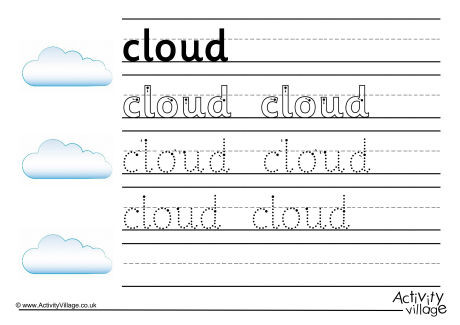 Weather Handwriting Worksheets | Activity Village