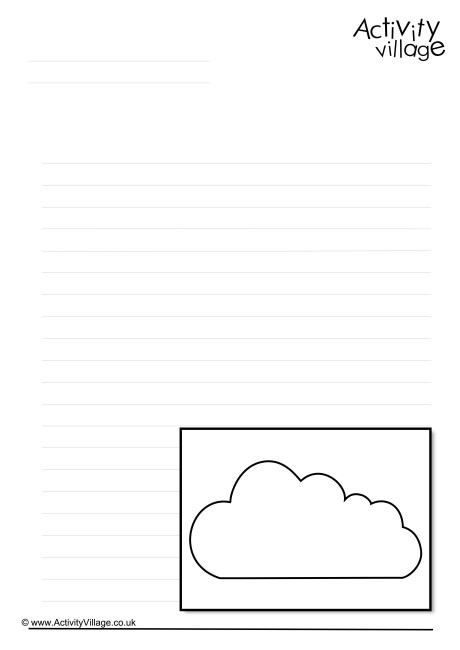 Cloud Writing Page | Activity Village