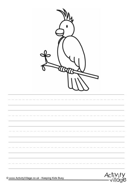 Printable Bird Story Paper
