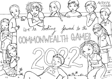 Commonwealth Games Colouring Pages | Activity Village