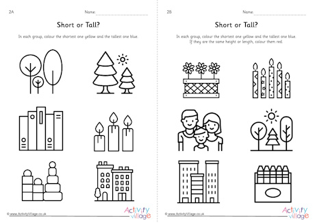 Comparing Length and Height | Activity Village