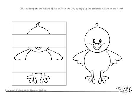 Complete the Chick Puzzle | Activity Village