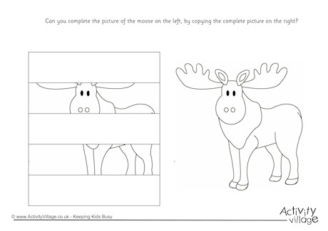 Complete the Moose Puzzle | Activity Village