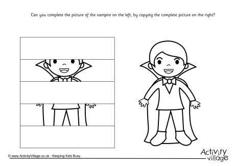 Complete the Vampire Puzzle | Activity Village