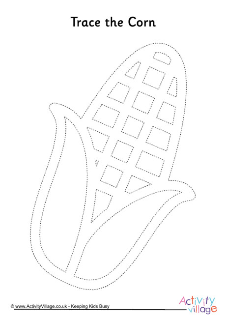 Corn Tracing Page | Activity Village
