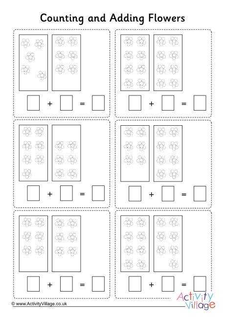 Counting and Adding Flowers | Activity Village