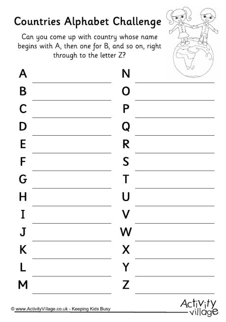 Alphabet Challenge Puzzles | Activity Village