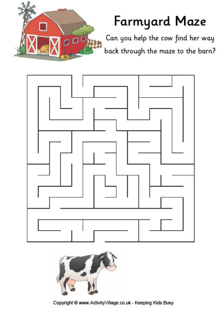Printable Mazes for Kids