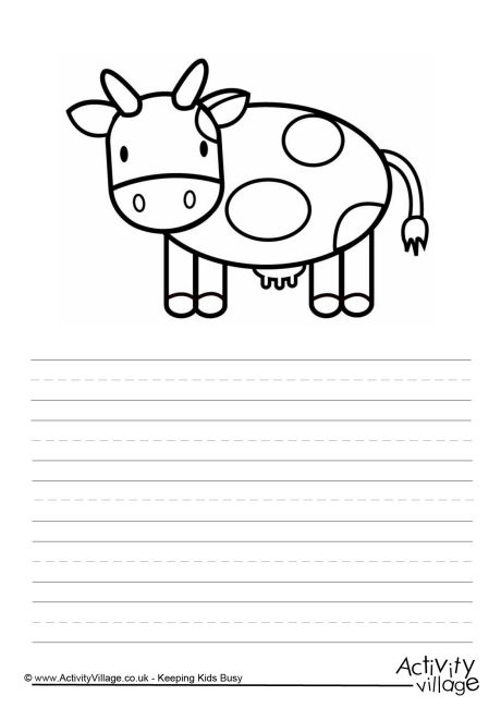 Cow Story Paper | Activity Village