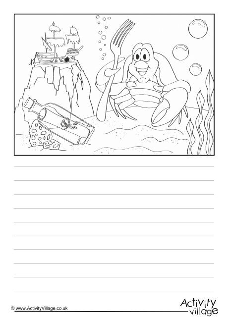 Crab Scene Story Paper | Activity Village