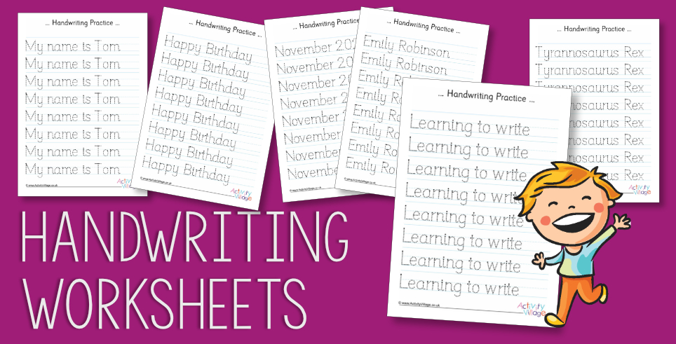 New! Create Your Own Handwriting Worksheets... | Activity Village