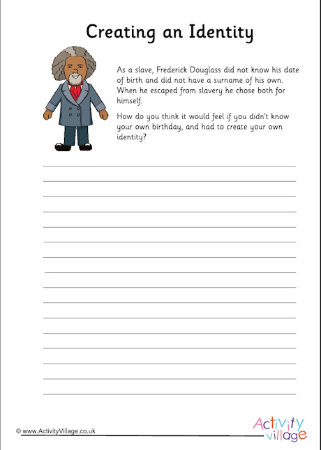 Creating an Identity Worksheet | Activity Village