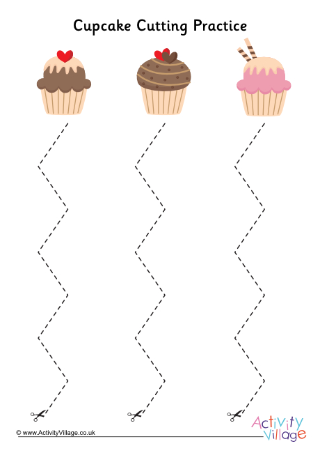 Cupcake Cutting Practice | Activity Village