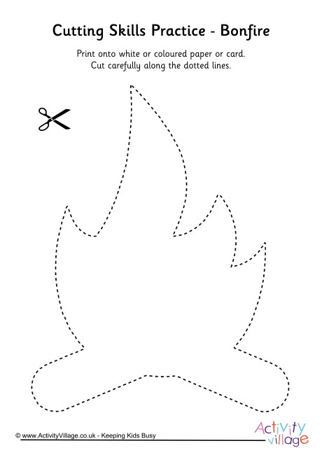 Cutting Autumn Shapes - Bonfire | Activity Village