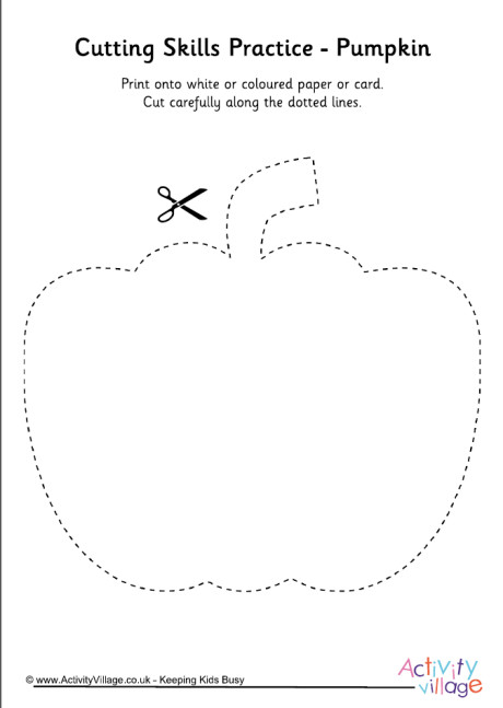 Cutting Autumn Shapes - Pumpkin | Activity Village