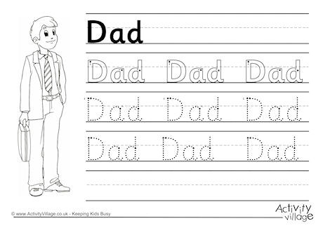 Family Handwriting Worksheets | Activity Village