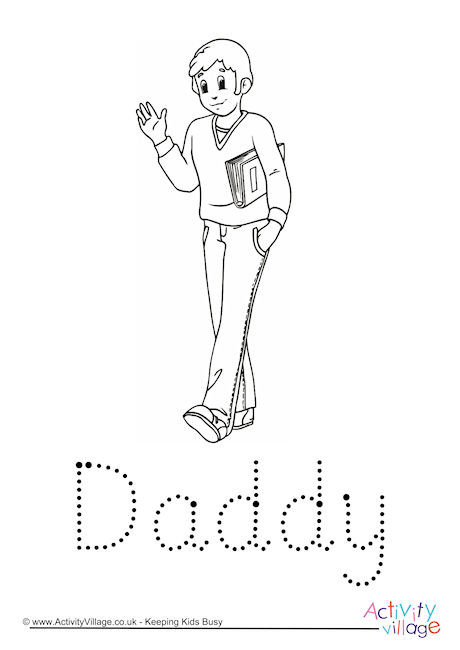 Daddy Word Tracing | Activity Village