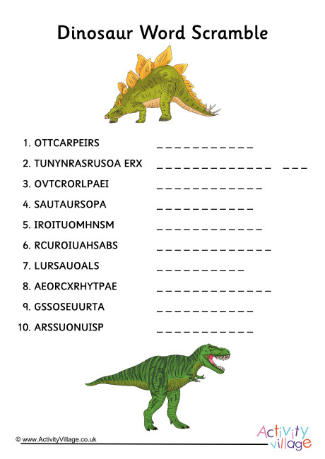 Word Scrambles | Activity Village