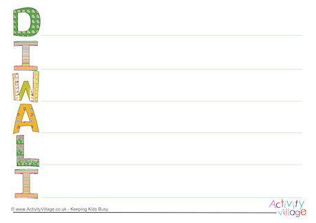 Diwali Acrostic Poem Printables | Activity Village