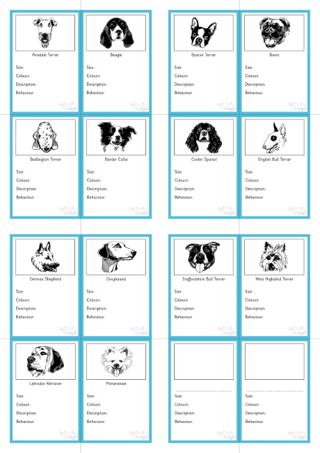 Dog Worksheets | Activity Village