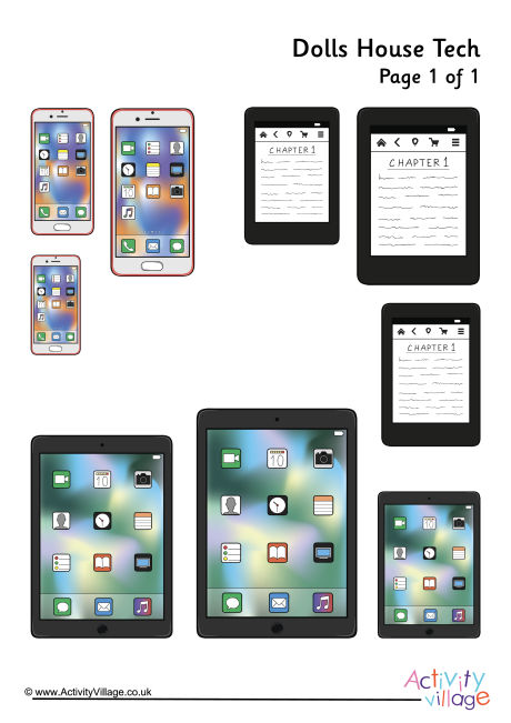 Dolls House Tech Printables | Activity Village