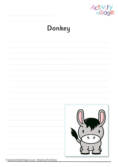 Farm Animal Writing Pages | Activity Village