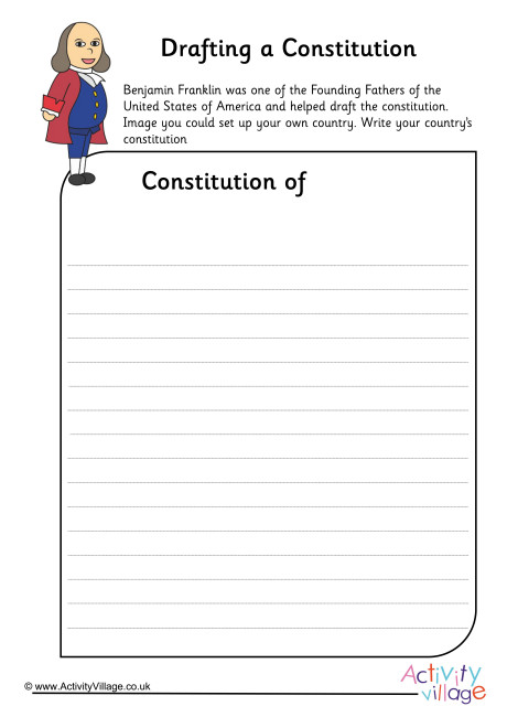 Drafting a Constitution Worksheet | Activity Village