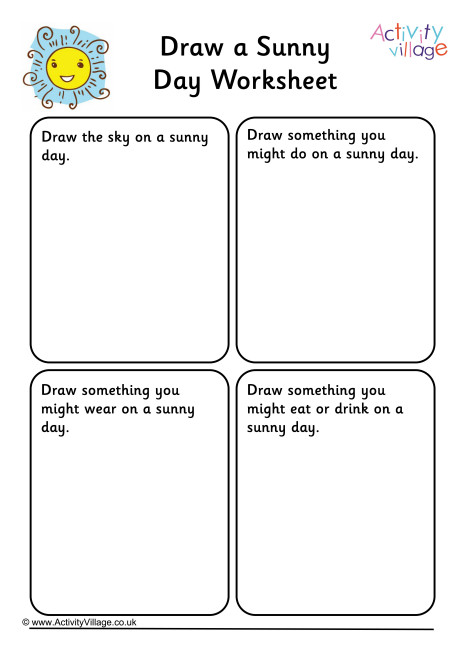 Draw the Weather Worksheets | Activity Village