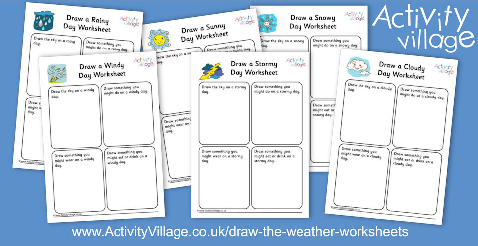 Fun New Draw the Weather Worksheets | Activity Village