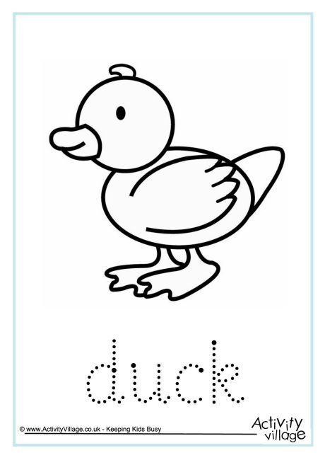 Duck Worksheets | Activity Village