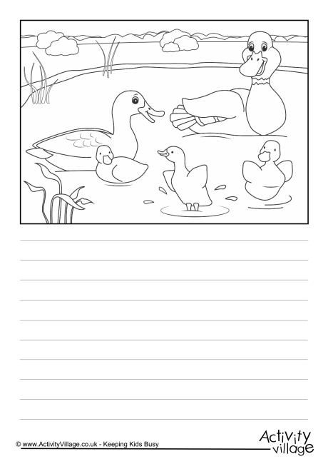Ducks Scene Story Paper | Activity Village