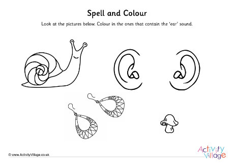 Ear Trigraph Spell And Colour | Activity Village