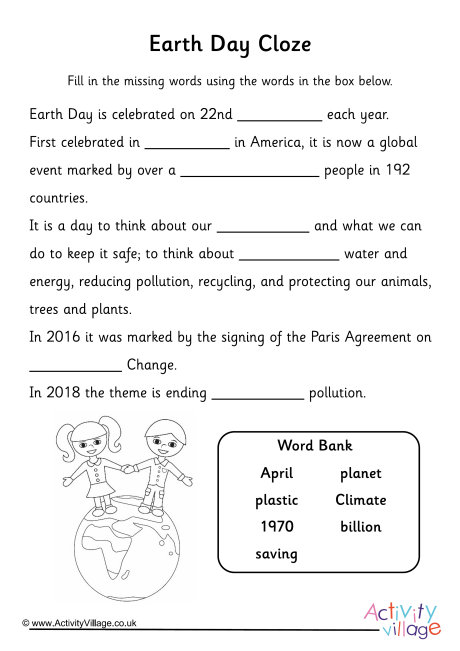 Cloze Worksheets | Activity Village