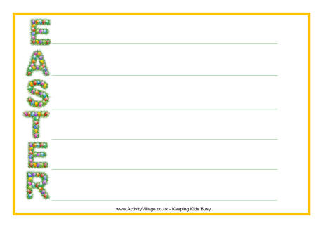 Easter Acrostic Poem Printables | Activity Village